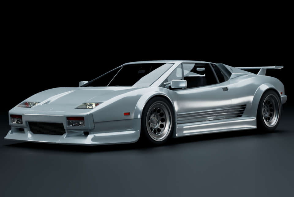 80s 90s generic facelifted supercar