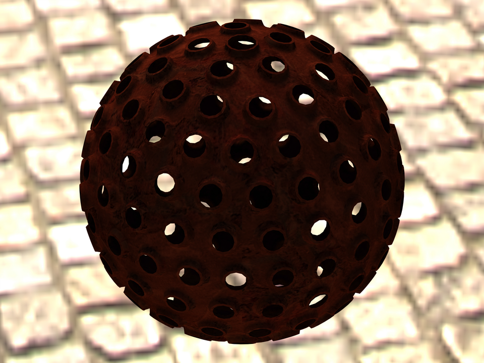 Wireframe Shape Geometric Spikes Ball