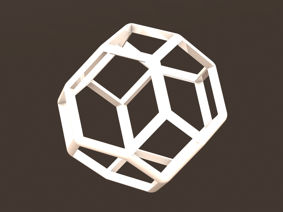 Wireframe Shape Truncated Octahedron