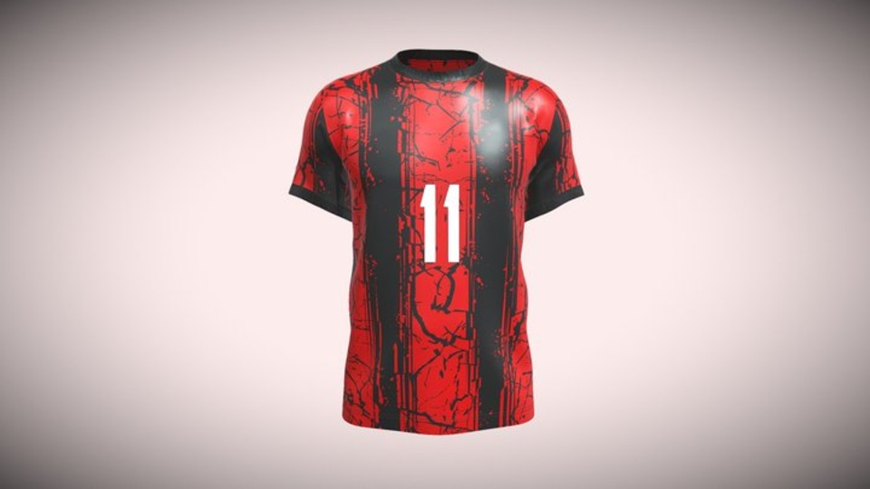 Soccer Football Fire Red color Jersey Player-11