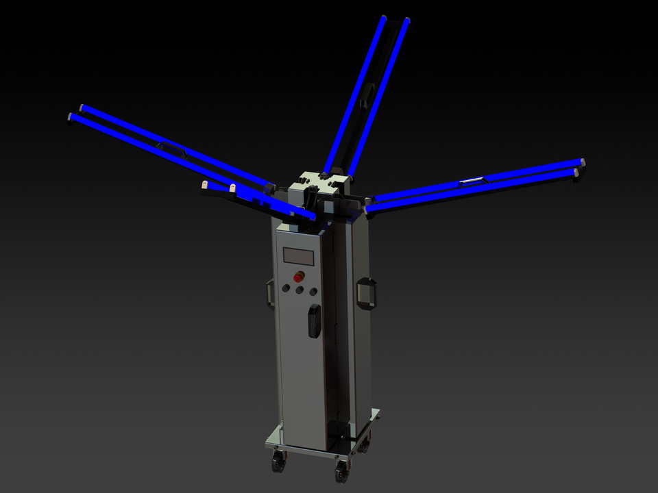 30W Ultraviolet Light Disinfection Trolley