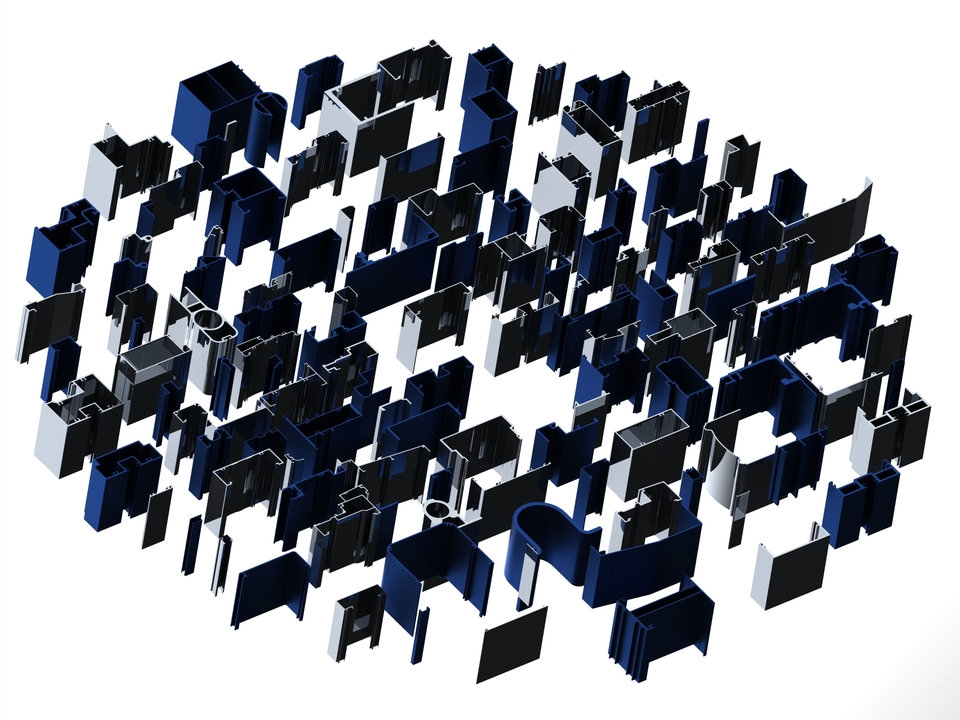 Extruded Aluminium Profile Set for Shopfront