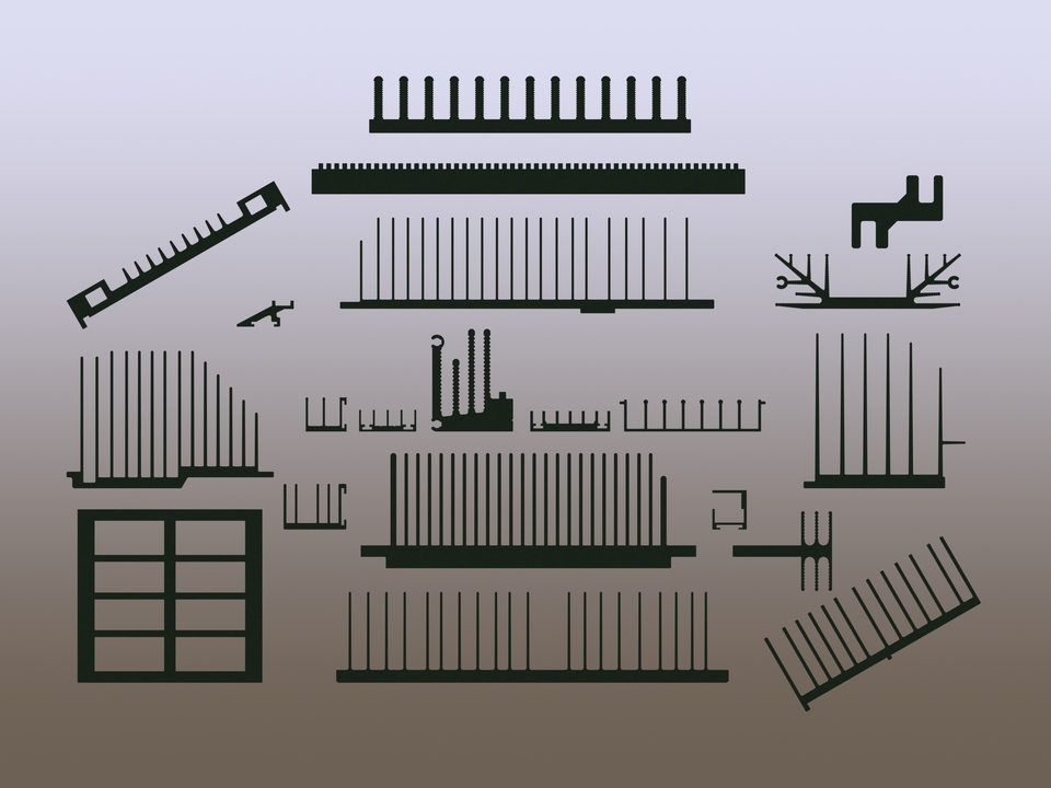 Extruded Aluminium Profile Set for Heat Sink