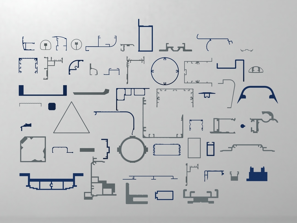 Extruded Aluminium Profile Set for e-Compon