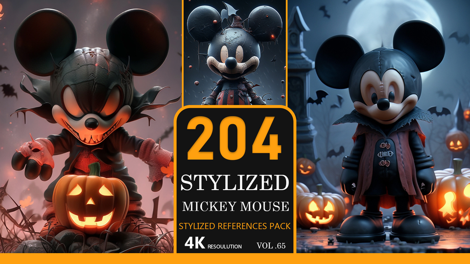 Stylized mickey mouse