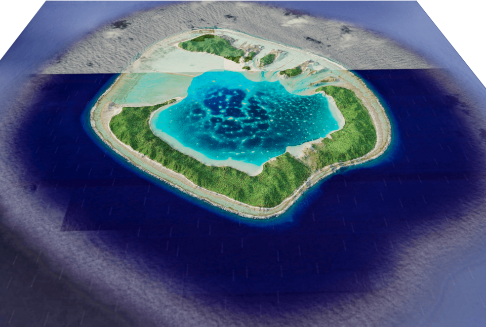 Motu One Island 3d model terrain