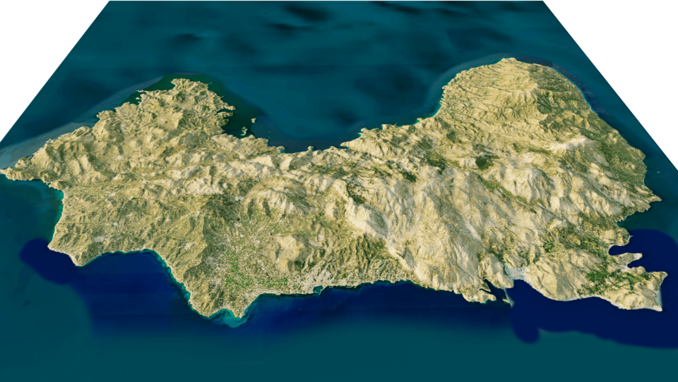 Chios Island full 3d model terrain