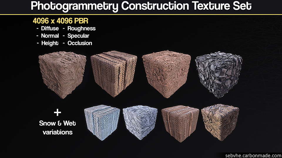 Photogrammetry Construction Texture Set 01
