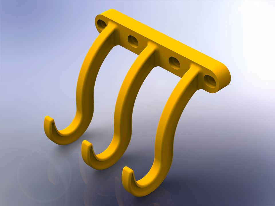 Plastic Triple Wall Hook