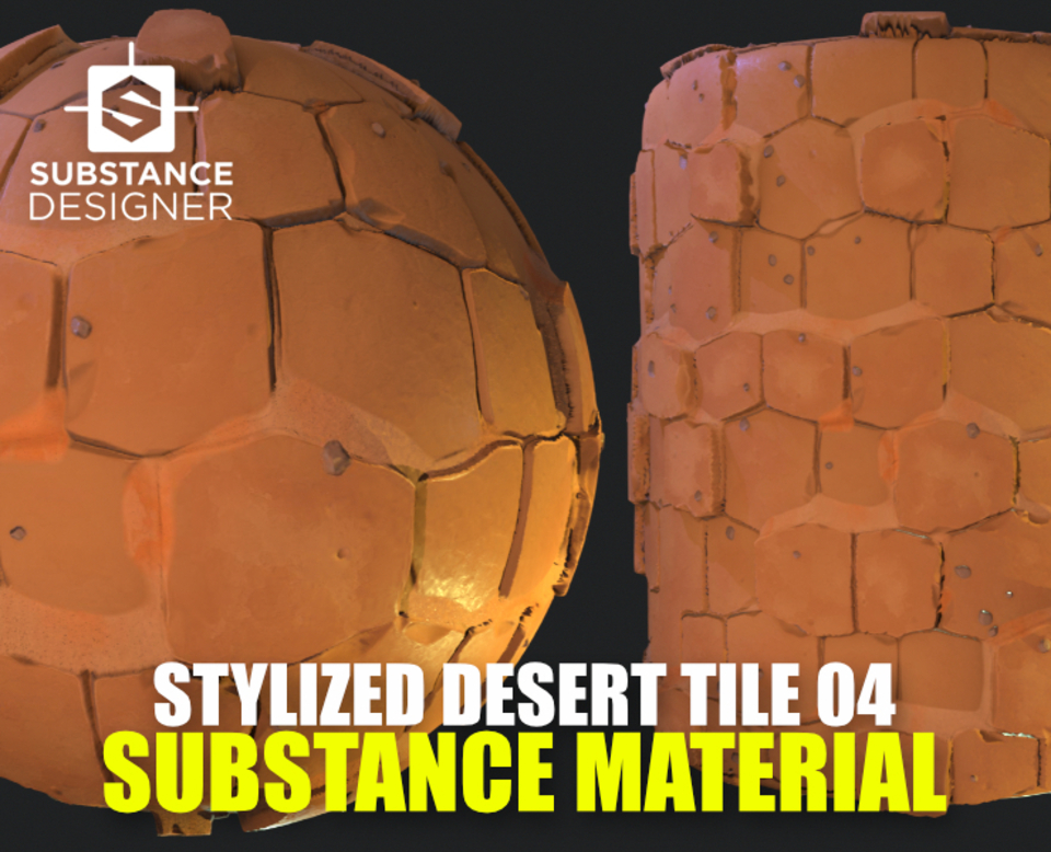 Stylized Desert Tiles Material 04