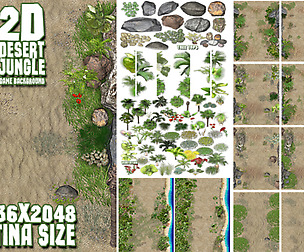 2D Hand Painted - Grassland Tileset