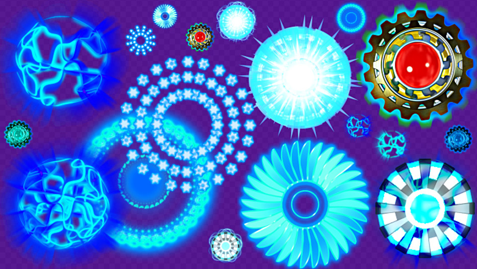 2D Animated Energy Discs Ammo Bullet