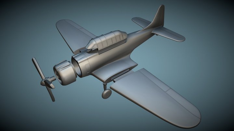 Douglas SBD Dauntless - 3D Printable Model