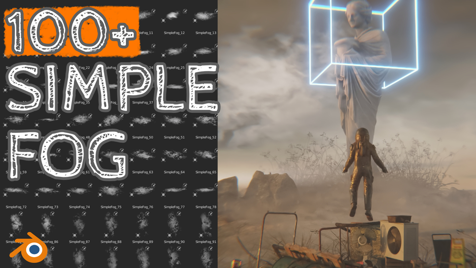 100+ SIMPLE FOG - Blender Assets Pack