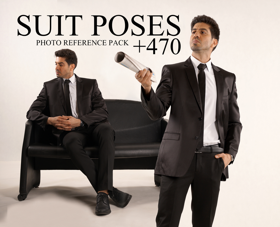 470+ Male Suit Poses Photo Reference Pack