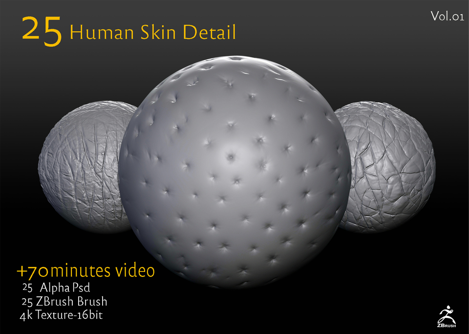 25 HUMAN SKIN DETAIL-VOL1 + VIDEO
