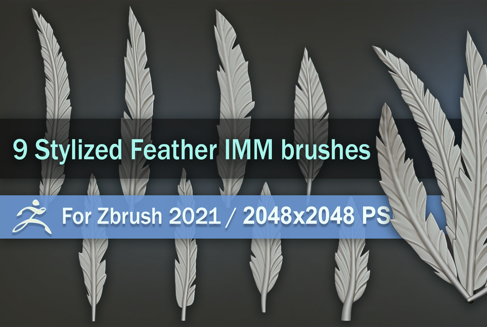 Stylized Feather IMM brushes