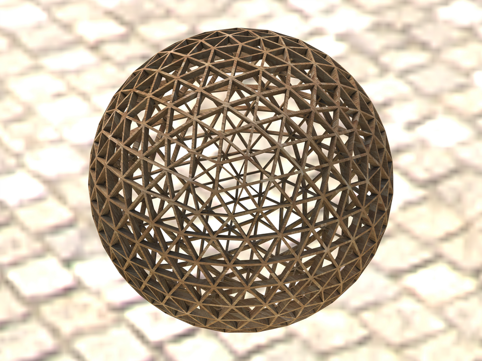 Wireframe Shape Frequency Geodesic Sphere