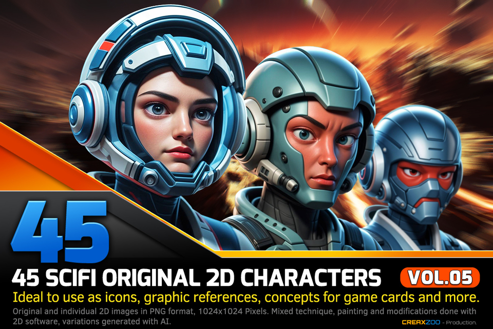 45 - SCIFI ORIGINAL 2D CHARACTERS - Vol05