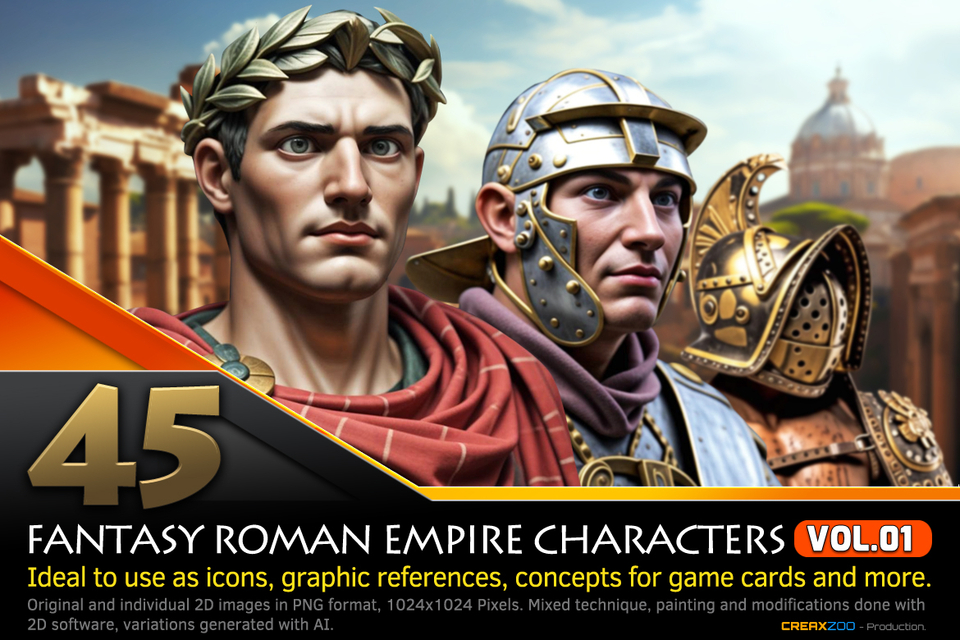 45 FANTASY ROMAN EMPIRE CHARACTERS - Vol01