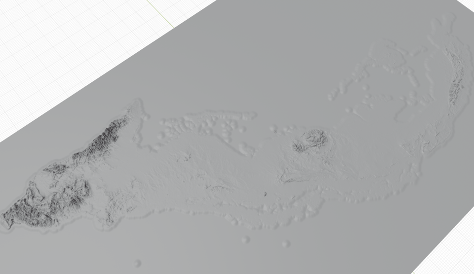 Cuba island full 3d model terrain