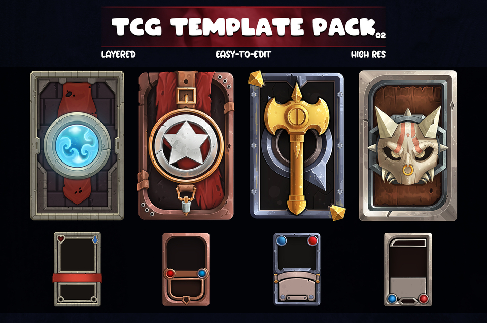 TCG Cards Design Pack 02