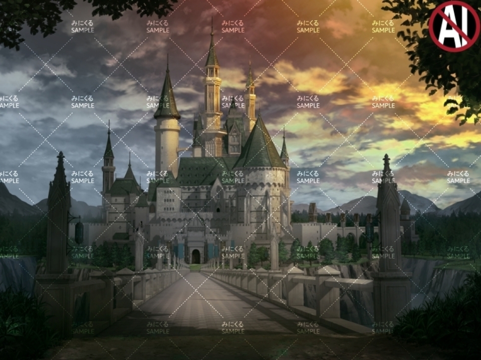[2D Background] Castle_cloudy - "Fantasy06"