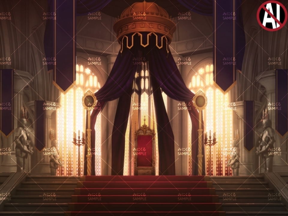 [2D Background] Throne_evening - "Fantasy06"