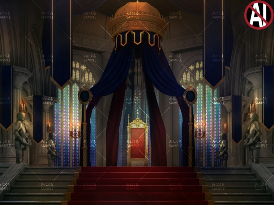 [2D Background] Throne_night - "Fantasy06"