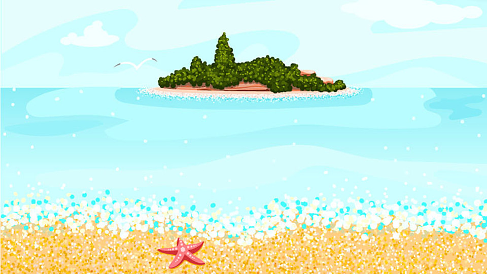 Beach 2D game background