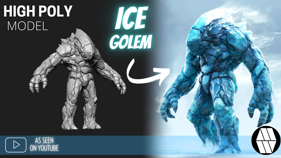 Ice Golem High Poly ZTL & FBX