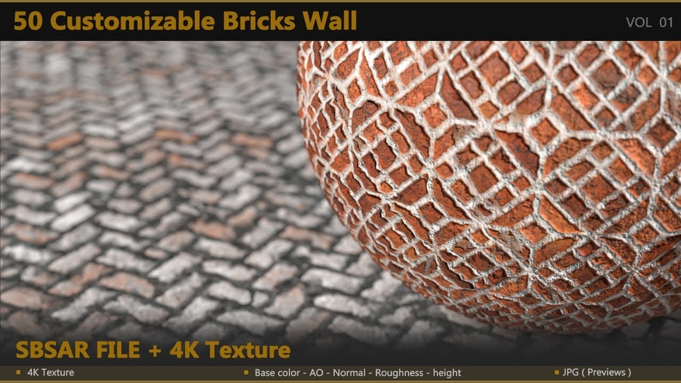 50 Customizable Bricks Wall Material