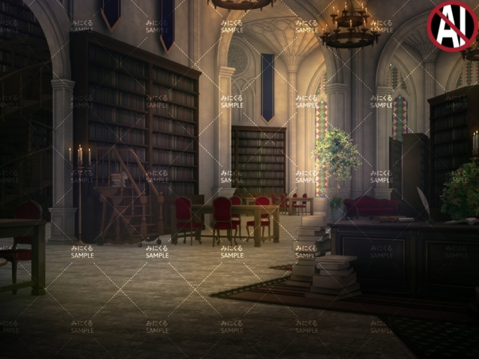 [2D Background] Library_cloudy - "Fantasy06"