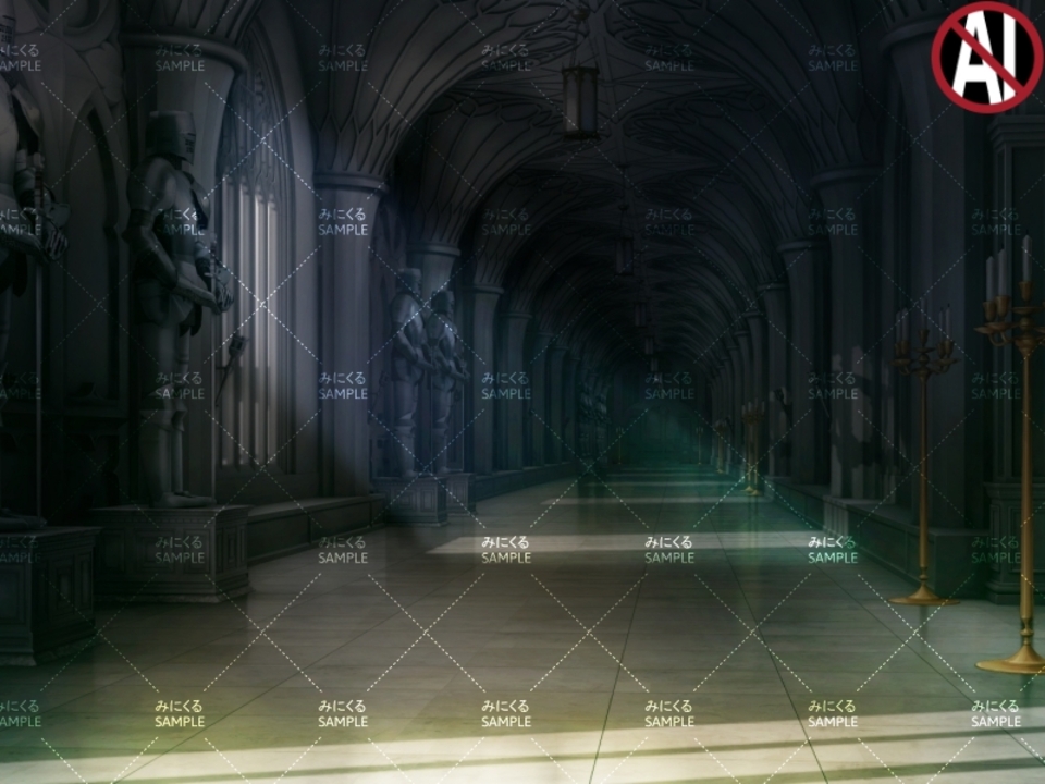 [2D Background] Hallway_cloudy - "Fantasy06"