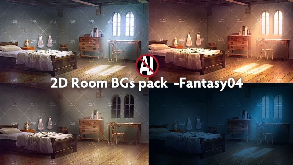 2D Room Backgrounds pack -Fantasy04
