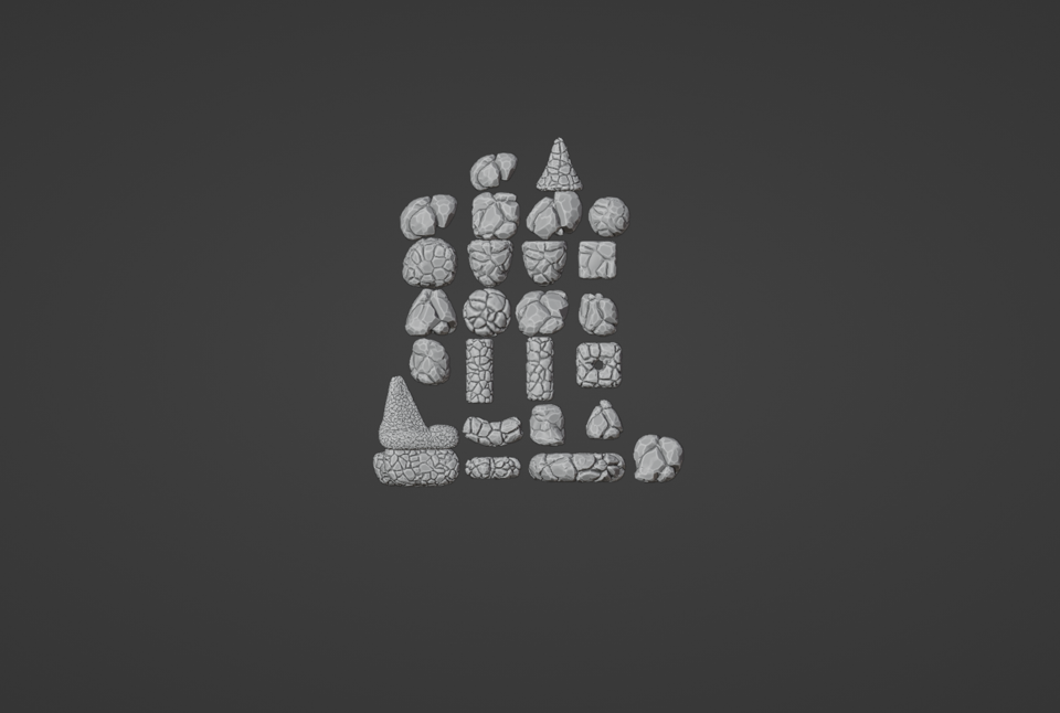 Stylized Rocks Tabletop RPG