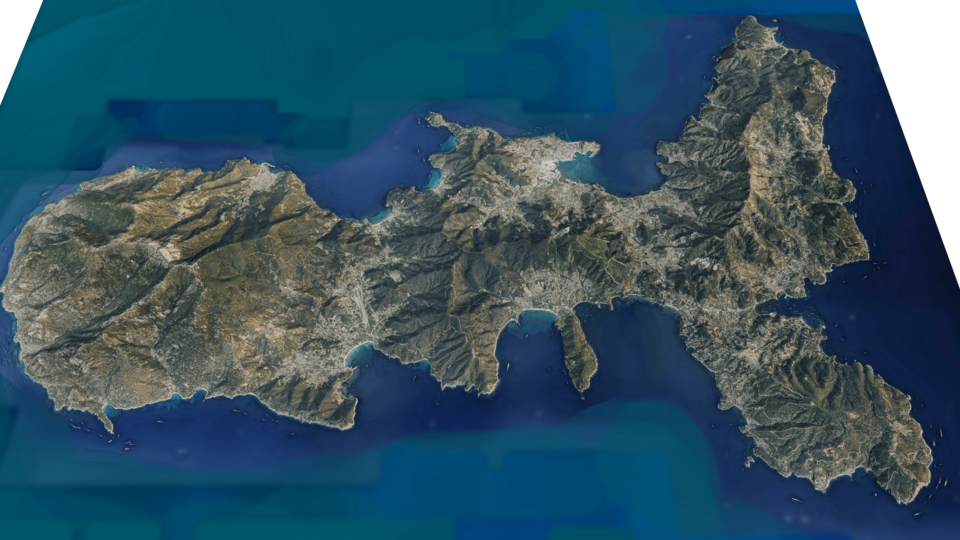 Elba Island 3d model terrain