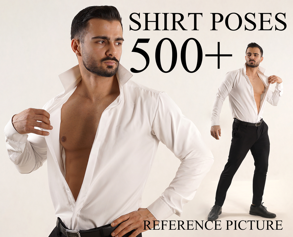 510+ Male Shirt Poses Reference Pictures