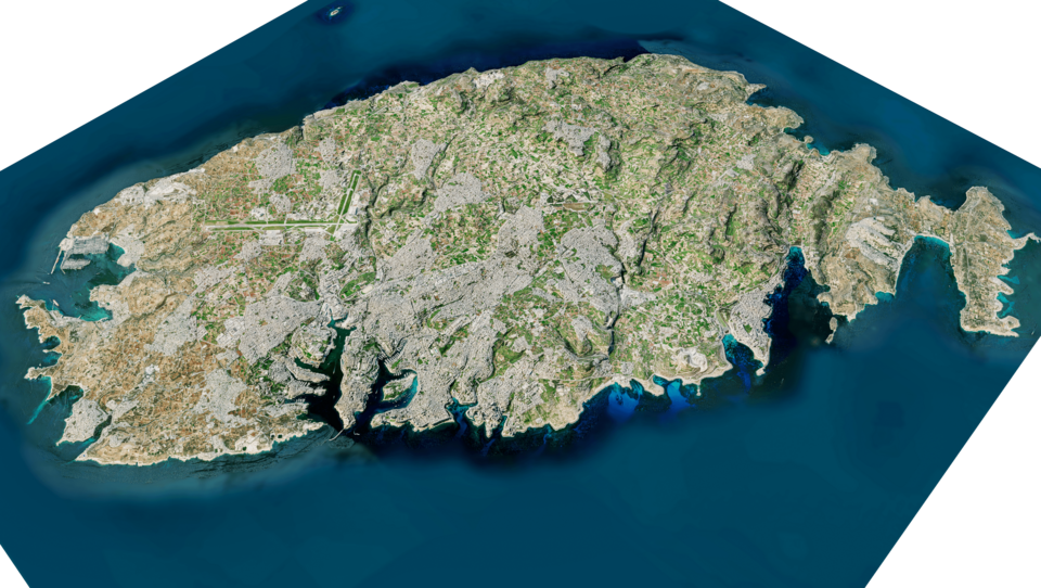 malta full Islands 3d model terrain