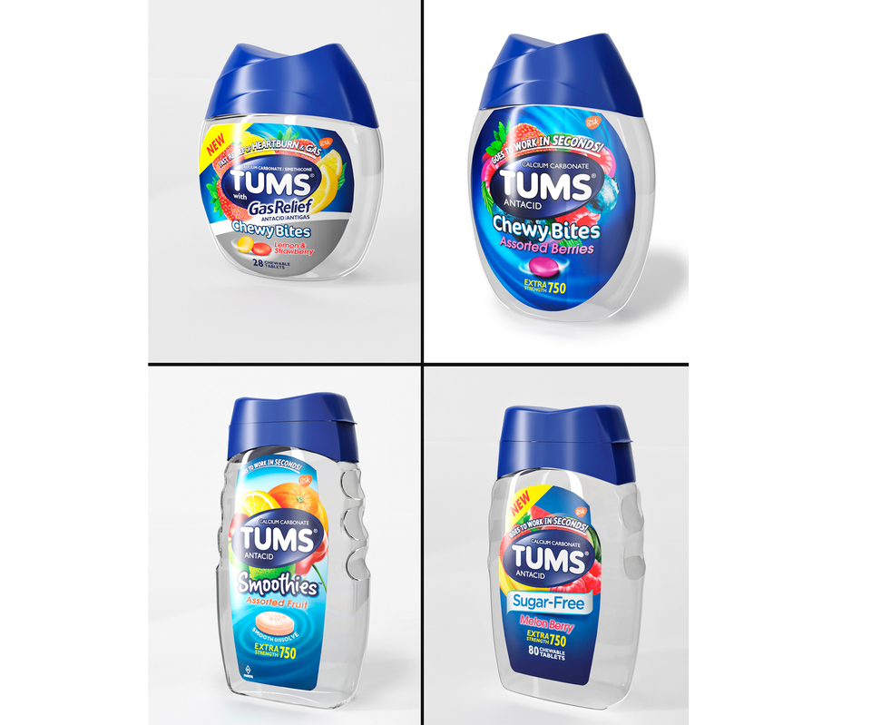 4 models packaging Tums