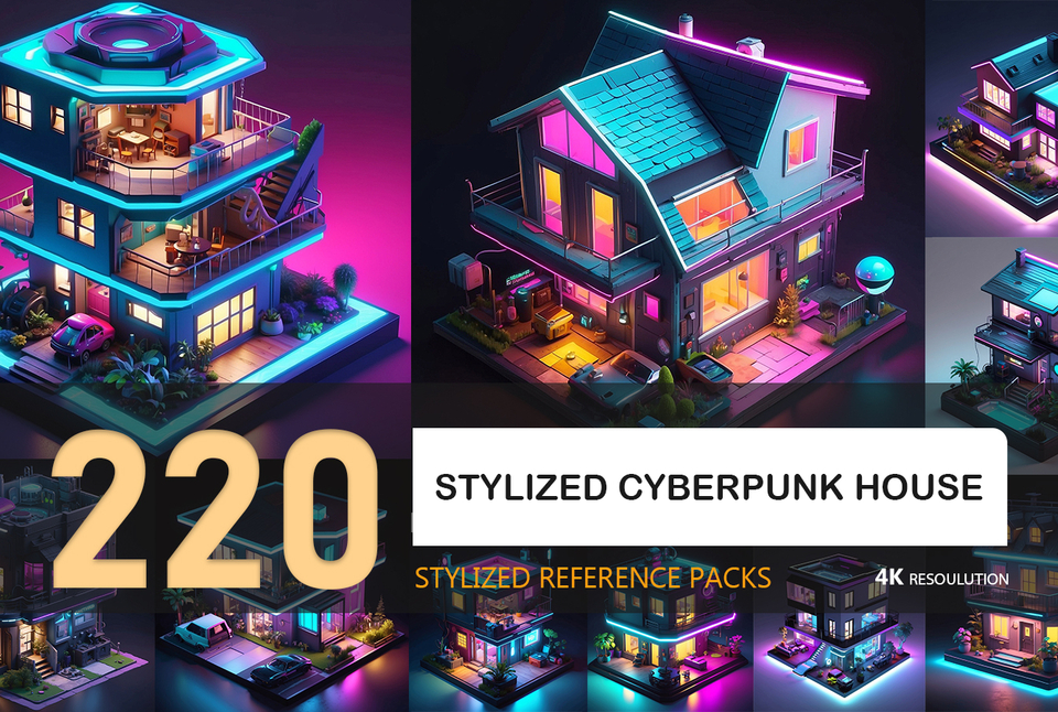 Stylized Cyberpunk House