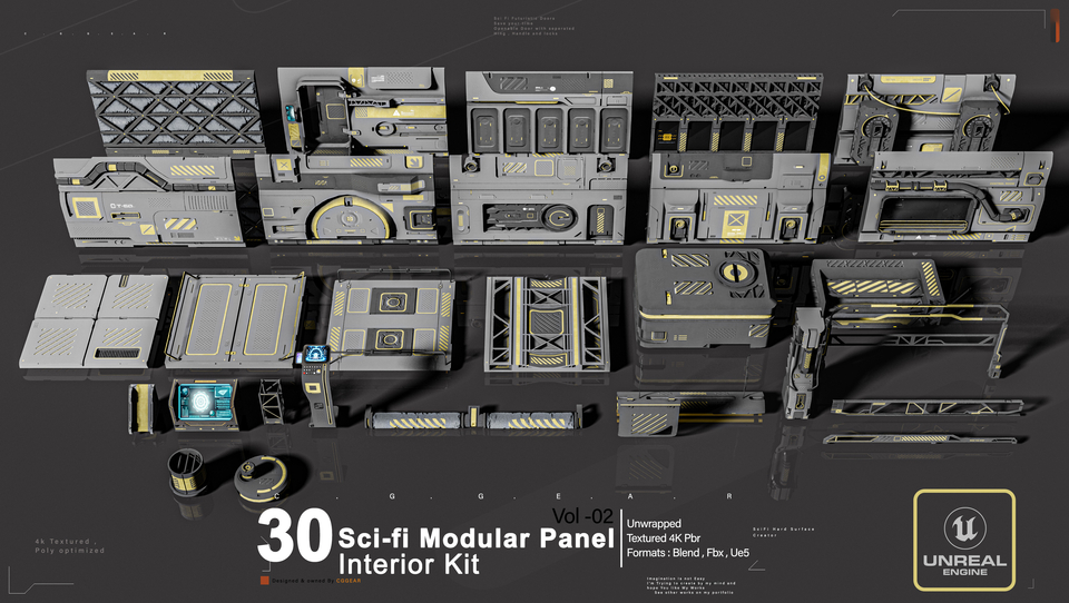 SCI-FI MODULAR PANEL KIT Vol -2