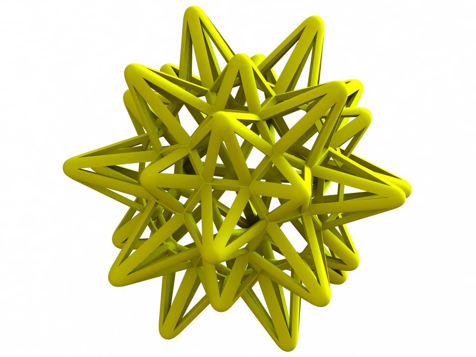 Wireframe Shape Stellated Truncated Icosahedron