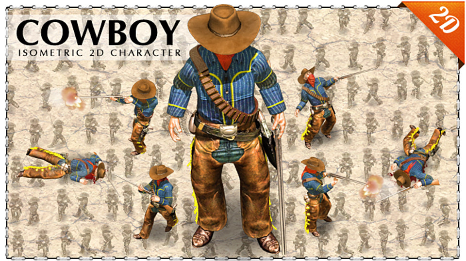2D Cowboy with rifle