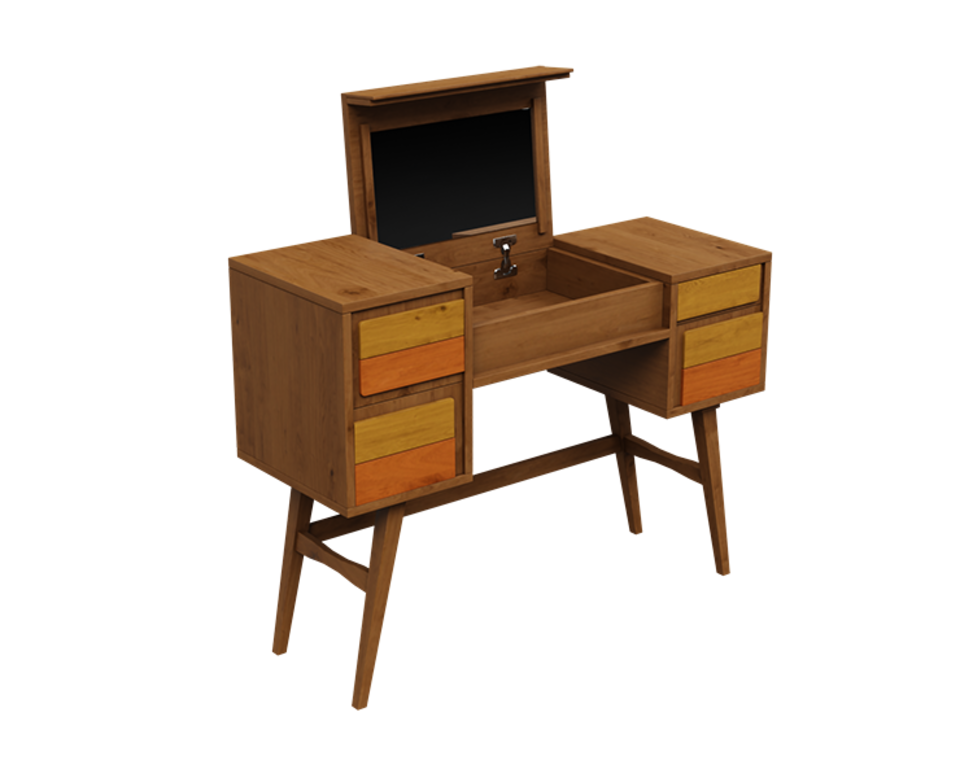 Retro Colorblock Vanity
