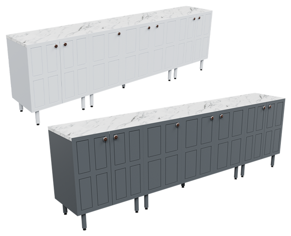 Sleek Marble Top Cabinet