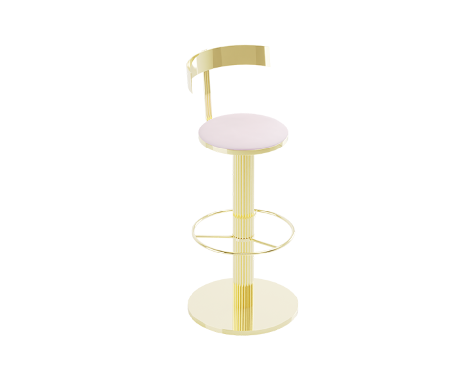 Contemporary Pink Bar Stool