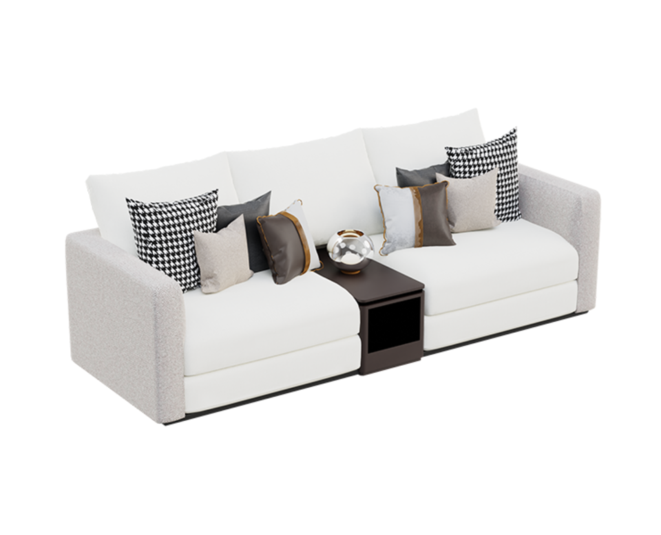Minimalist Sofa With Side Table