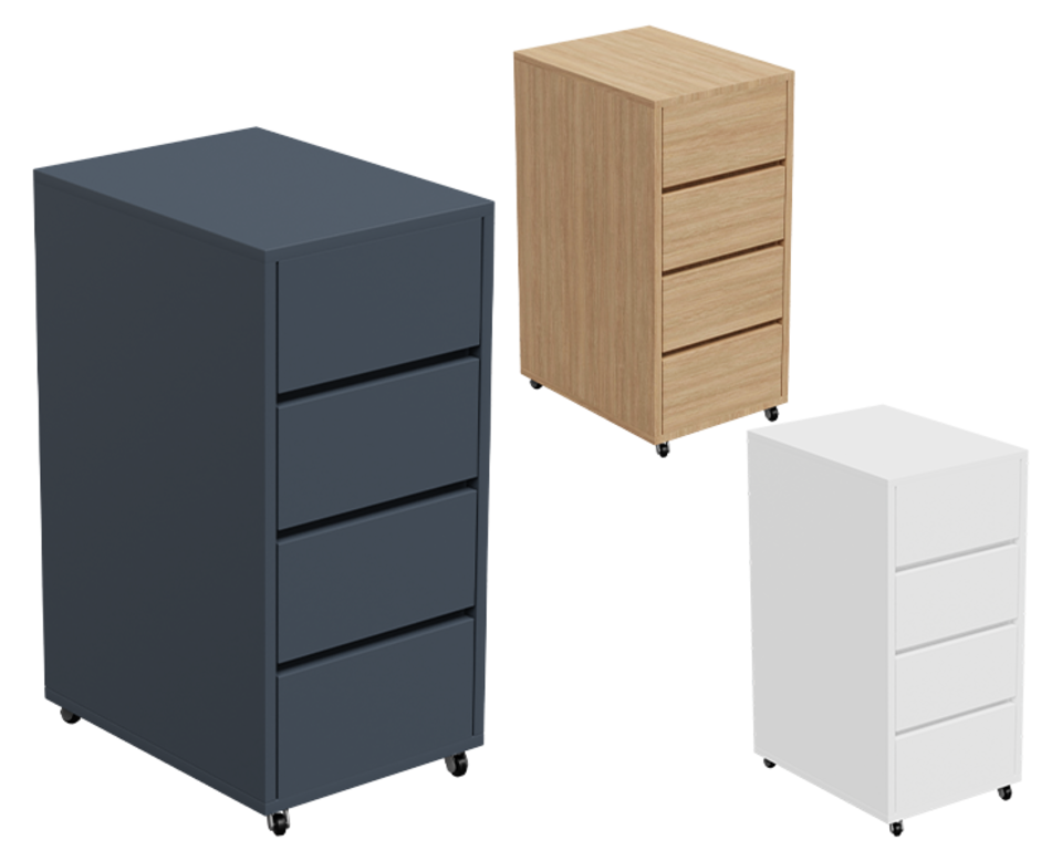 Rustic Natural Wood Rolling Cabinet