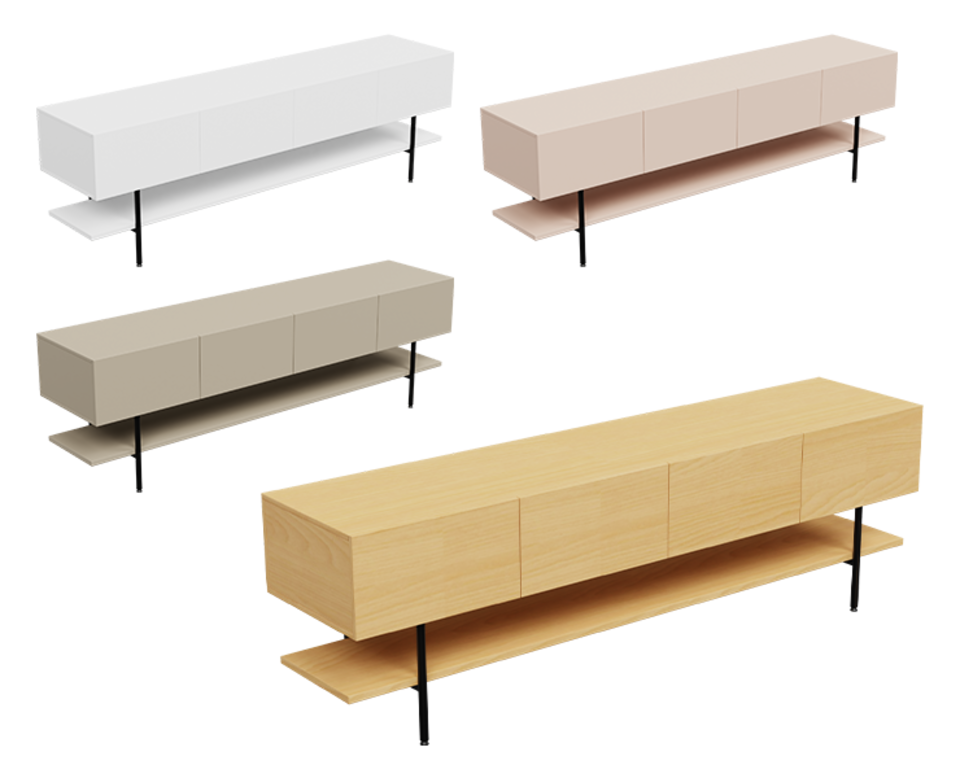 Contemporary Beech Wall-Mounted Cabinet